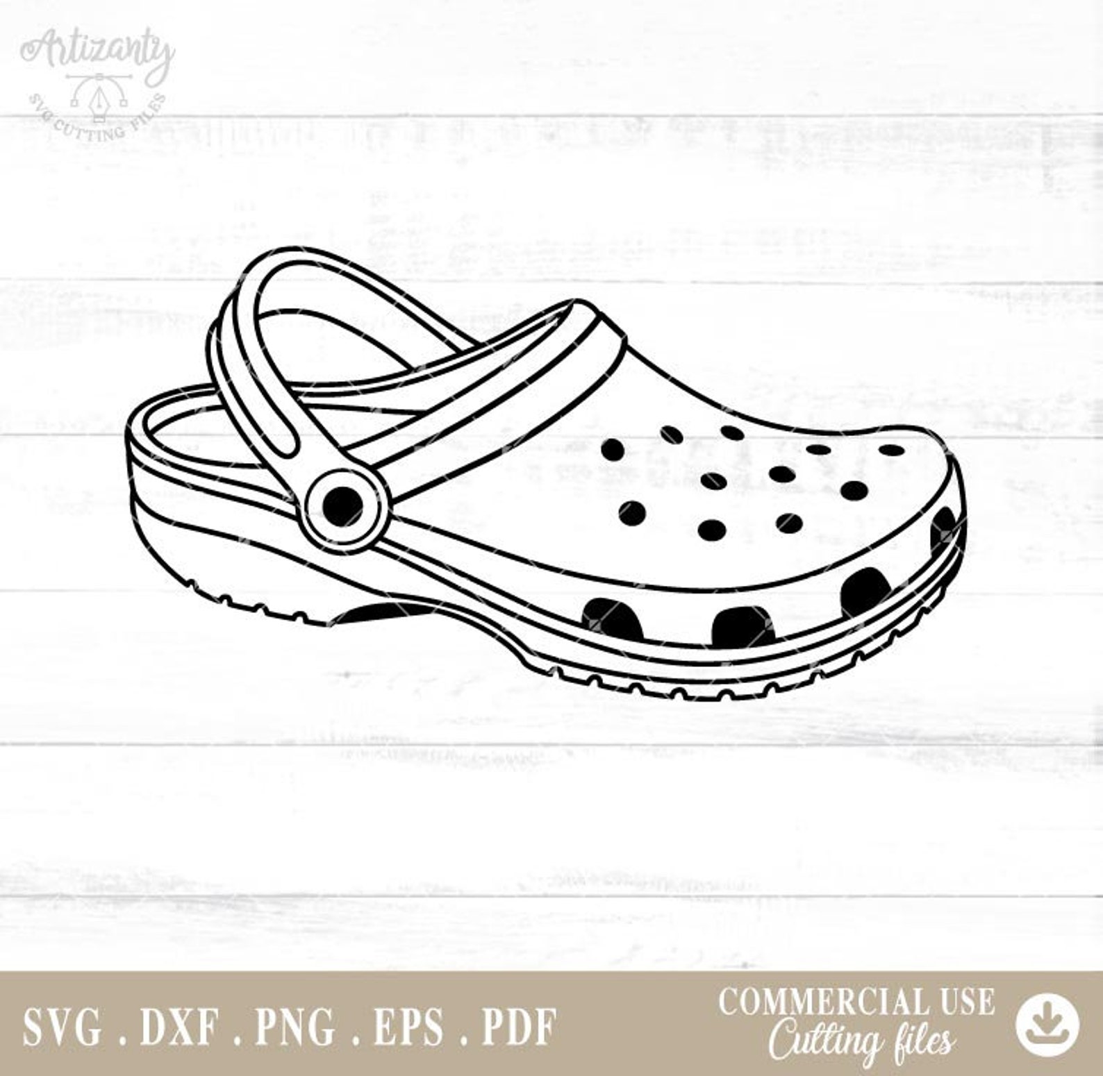 Croc Shoe Svg, Croc Shoe, Croc Shoe Clipart, Croc Shoe Png, Cutting ...