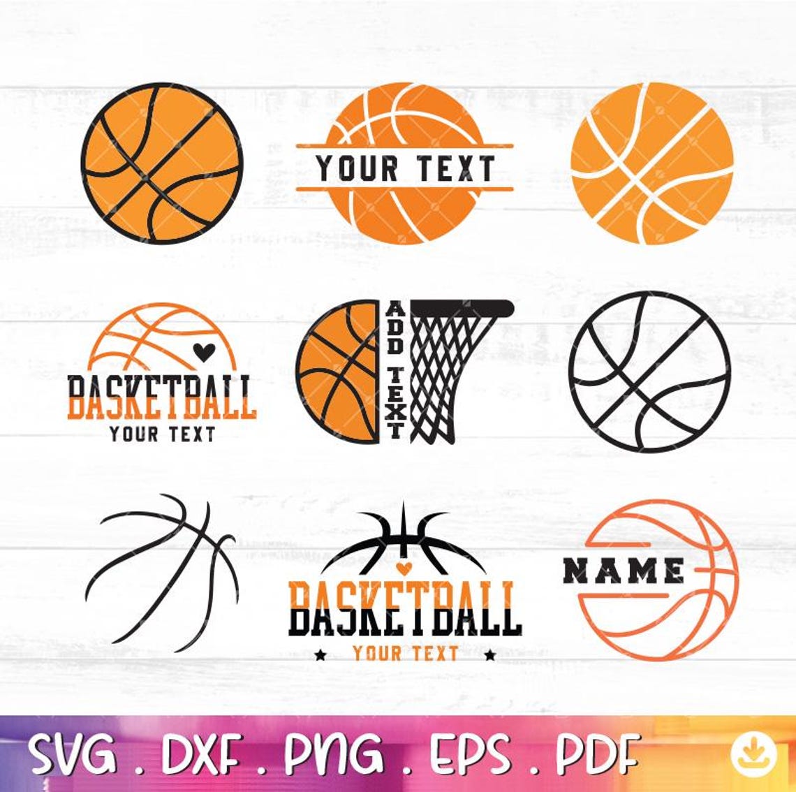Basketball Monogram Bundle, Basketball Monogram SVG, Basketball SVG ...
