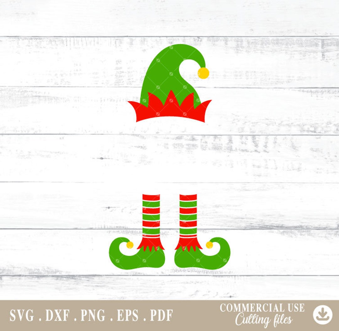 Elf Svg, Elf Hat Elf Feet Svg, Christmas Svg,, Digital File Png, Png ...