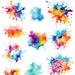 Watercolor Color Splash Clipart PNG, Paint Splatter Clipart, Abstract ...