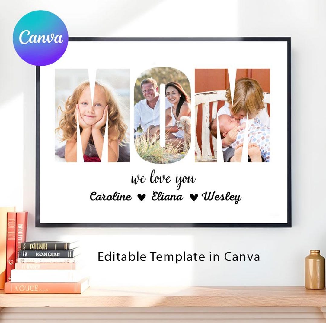 Mama Photo Collage Template, Mom Photo Frame, Mama Photo Collage, Mama ...