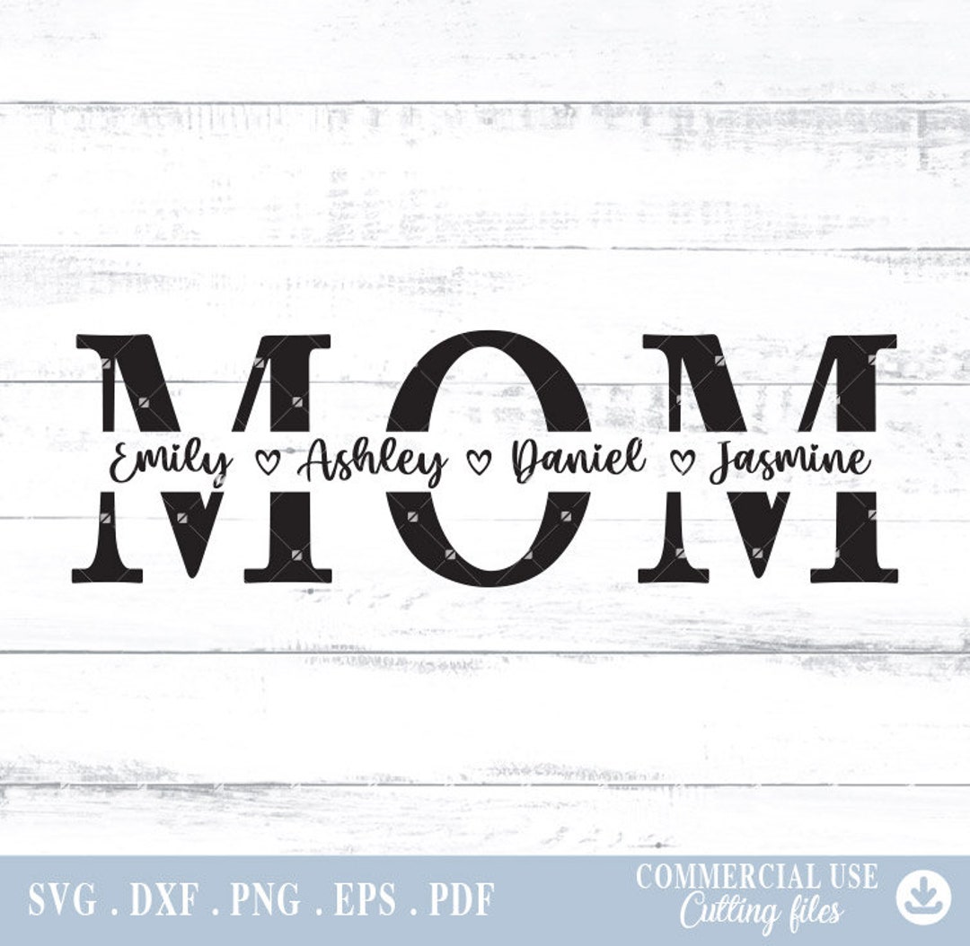 Mom Split Name Frame Svg, Mom Svg, Split Name Frame Svg, Mother's Day ...