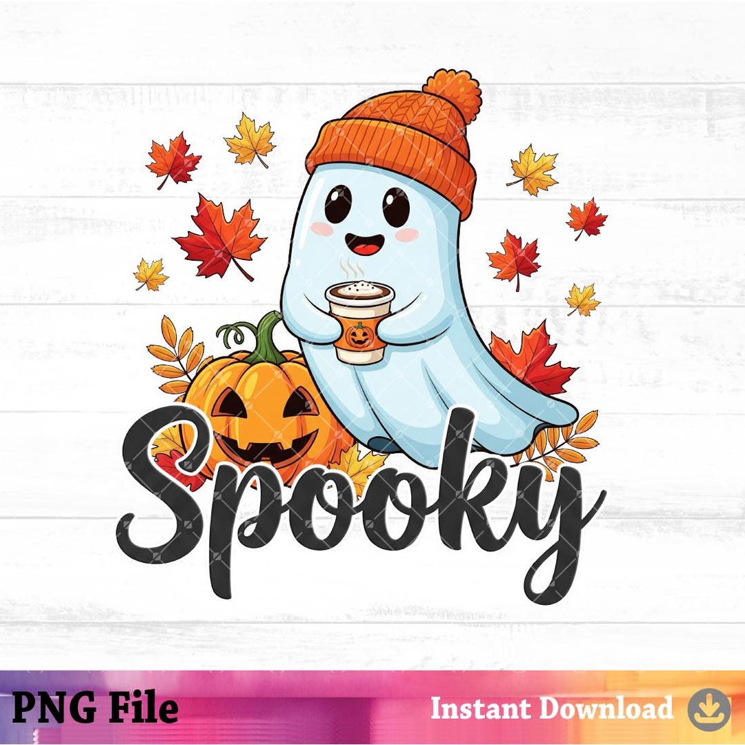 Halloween Ghost Coquette Png, Cute Spooky, Vintage Halloween Ghost ...