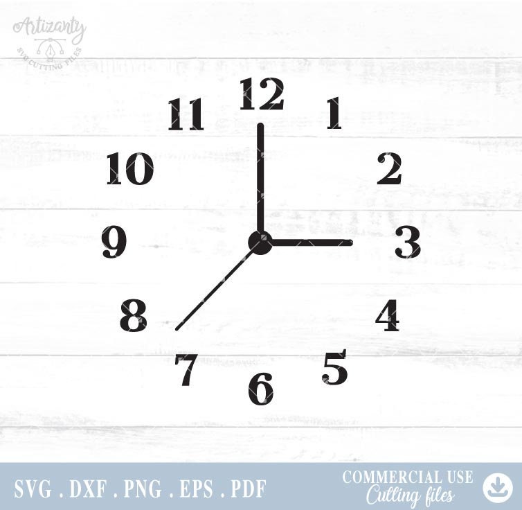 Clock Face Svg, Clock Face Clipart, Clock Svg, Cutting Files for Cricut ...