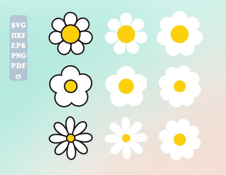 Daisy Flower Svg Daisy Flower PNG, Spring Daisy Flower, Digital File ...
