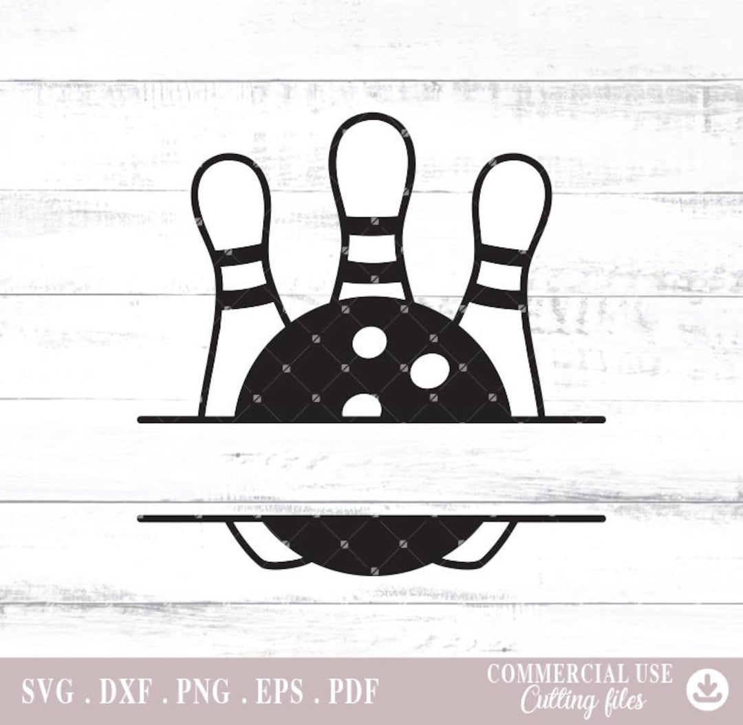 Bowling Split Monogram Svg, Bowling Svg, Bowling Clipart, Svg Cut Files ...