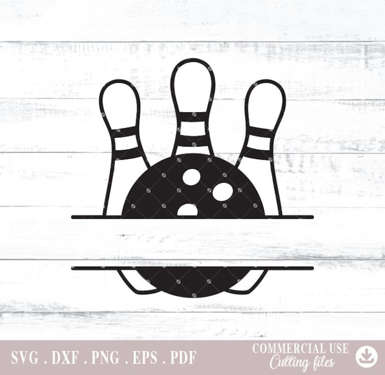 Bowling Split Monogram Svg, Bowling Svg, Bowling Clipart, Svg Cut Files ...
