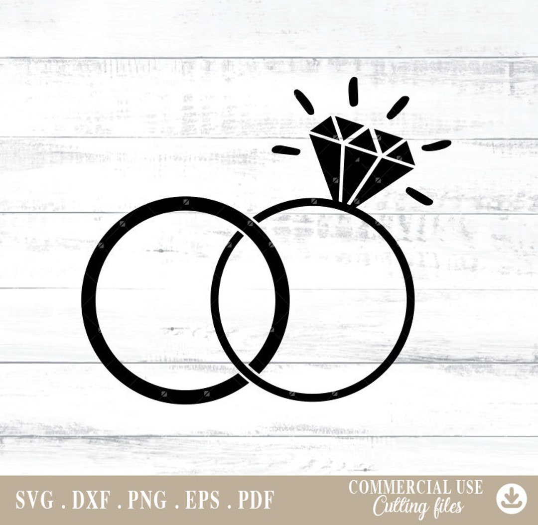 Wedding Rings Svg, Wedding Bands Svg, Bride Svg, Wedding, Diamond Ring ...