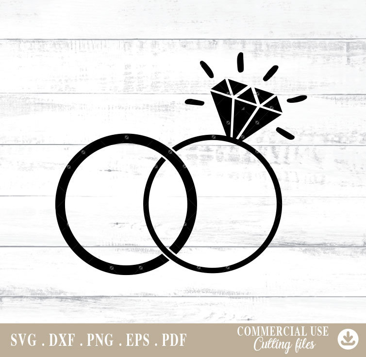 Wedding Rings Svg Wedding Bands Svg Bride Svg Wedding - Etsy