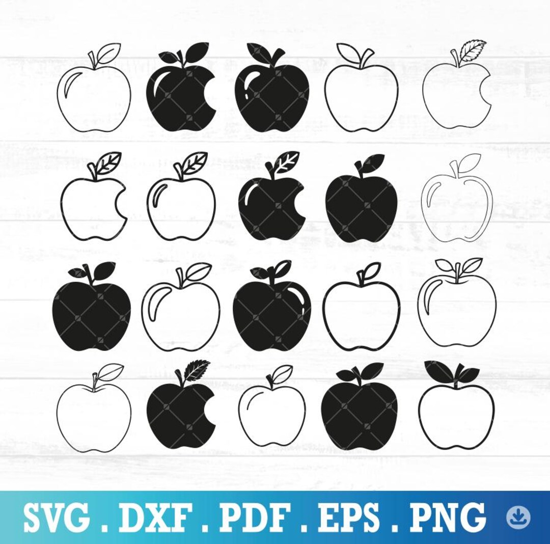 Apple Svg Bundle, Fruit SVG, Apple Png , Apple SVG, Apple Cut File ...