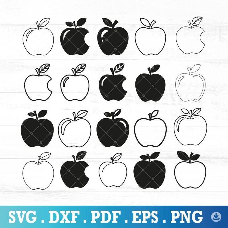 Apple Svg - Etsy
