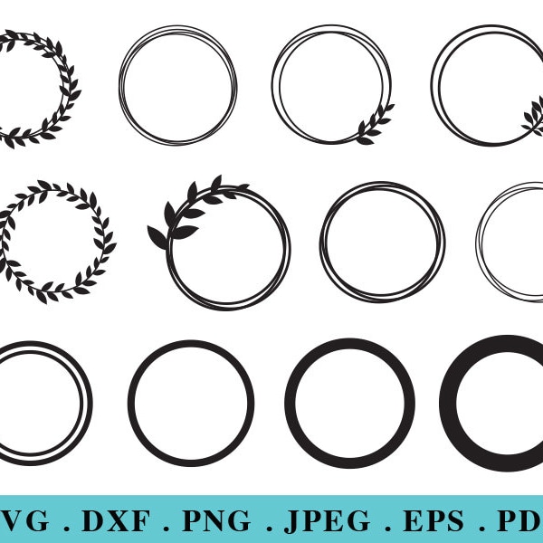 Circle Frame Svg - Etsy