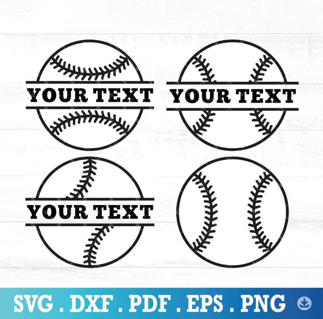 Baseball Split Name Monogram Svg, Sports Clipart Svg, Baseball Name ...