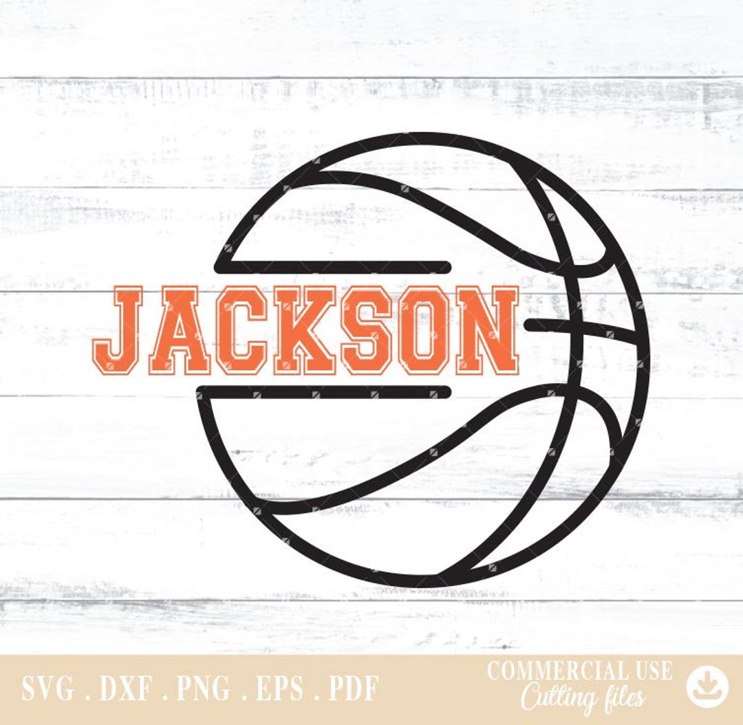 Basketball Name Monogram Svg, Monogram Frame Svg, Clipart Png, for ...