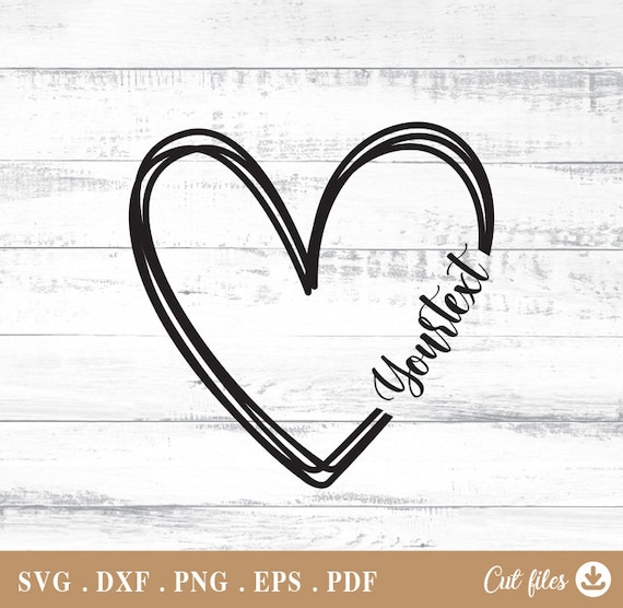 Doodle Heart Svp Heart Svg Heart Clipart for Cricut - Etsy