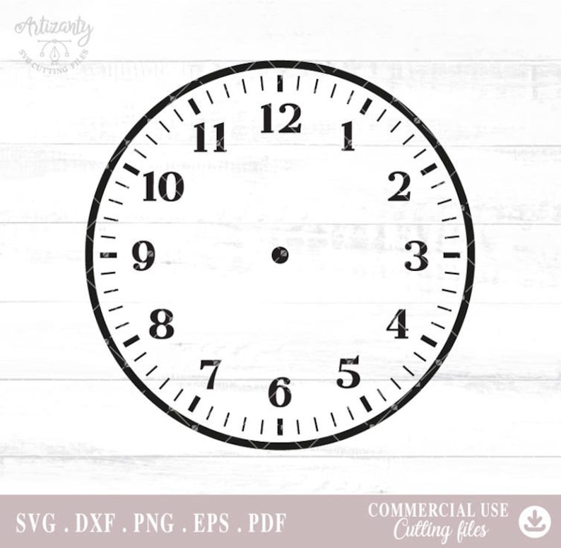 Clock Face Svg, Clock Face Clipart, Clock Svg, Printable Clipart, Clock Face Png, Cutting Files ...
