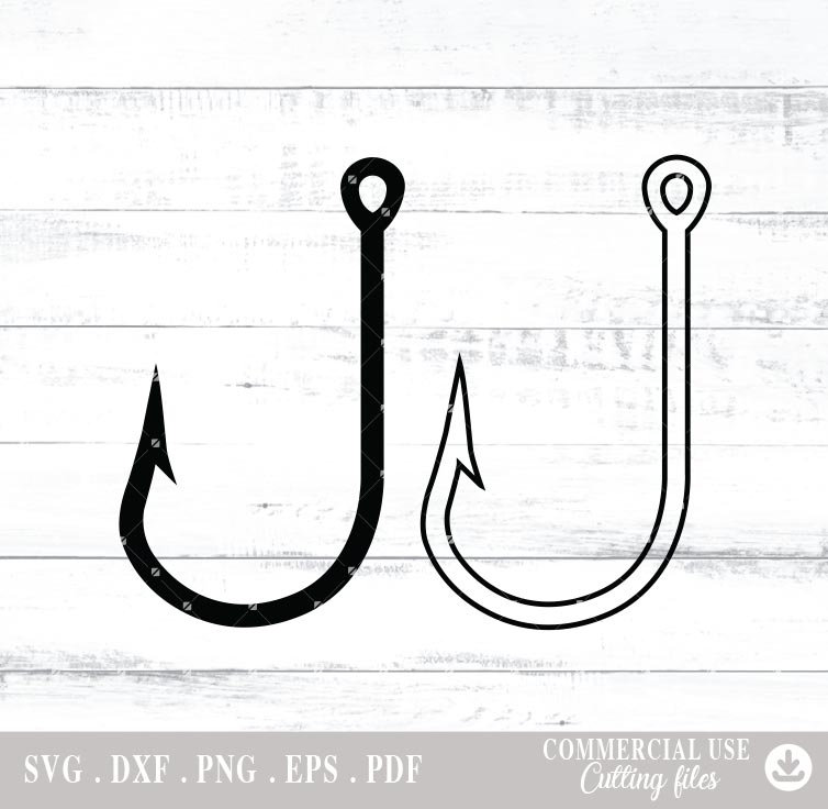 Fishing Hook Svg, Fishing Hook Outline Svg, Hook Fishing Fish Svg, Svg ...
