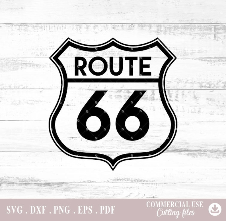 Route 66 Svg, file digitale png, dxf png Taglio di file per Cricut ...