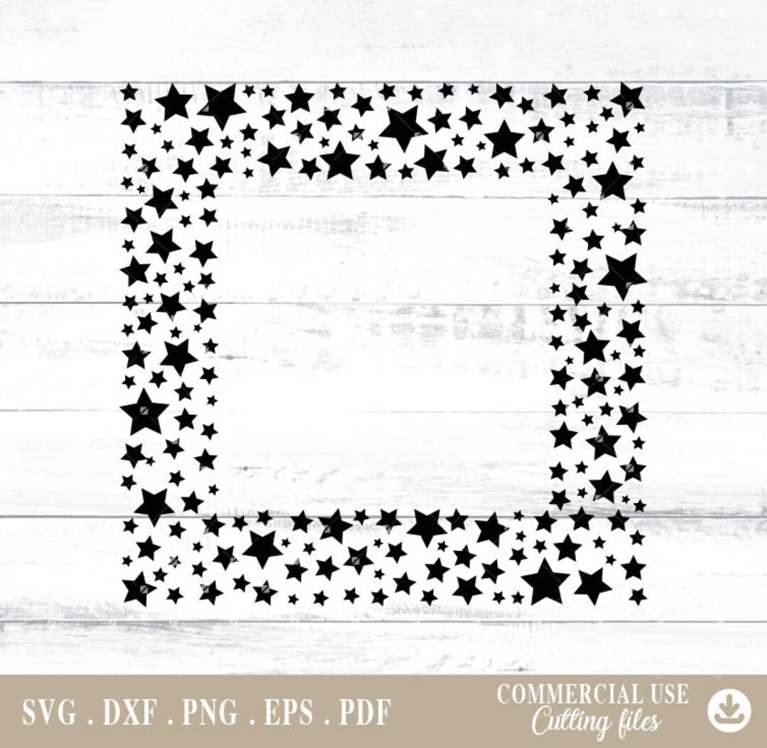 Square Stars Frame Svg, Square Frame Svg, Stars Frame Svg, Stars Svg ...