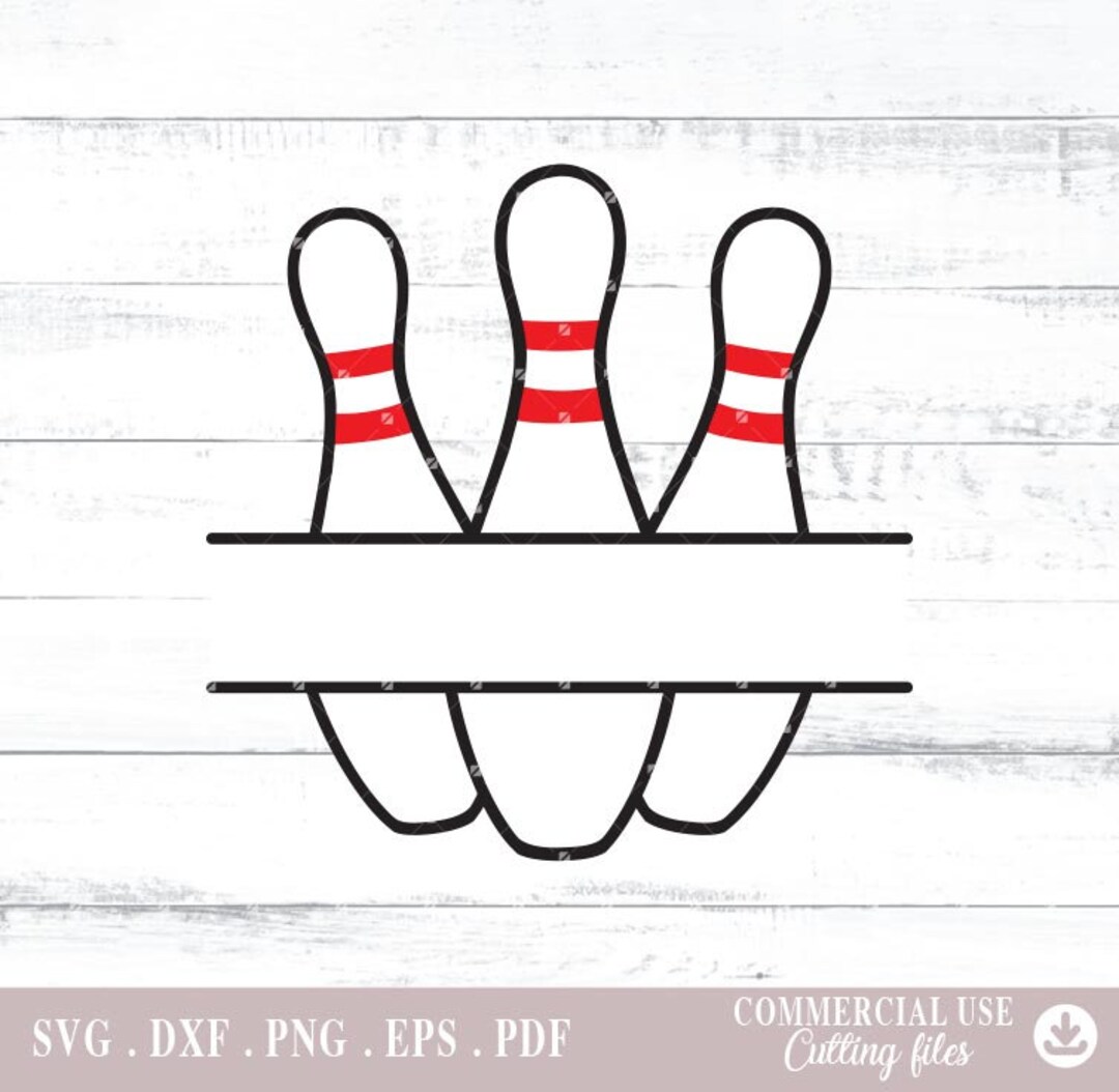 Bowling Split Monogram Svg Bowling Svg Bowling Clipart Svg - Etsy