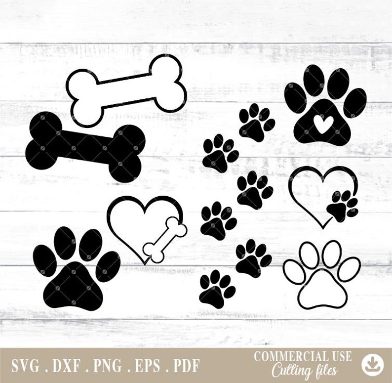 Dog Svg Bundle Svg, Paw Svg, Dog Svg, Pet Paw Svg, Dog Bone Svg, Dog ...