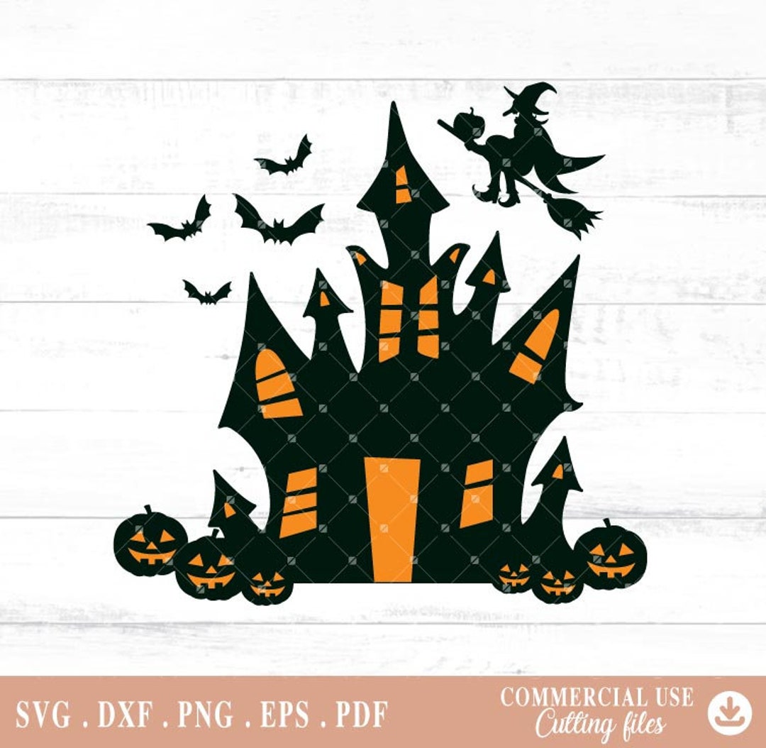 Castle Svg, Halloween Castle Svg, Haunted House Svg, Castle Png ...