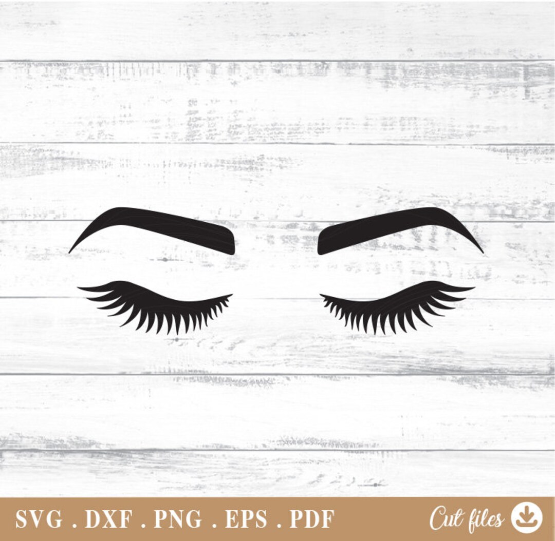 Eyelashes Svg, Eyelashes and Eyebrow Svg, Clipart, for Cricut ...
