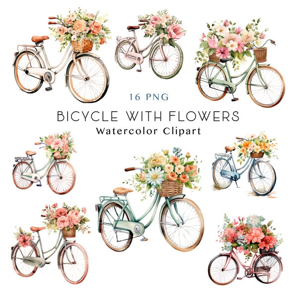 Watercolor Bicycle - Etsy