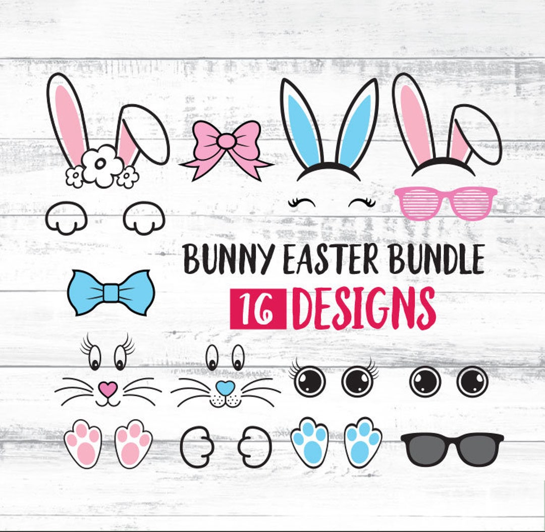 Easter Bunny Bundle SVG, Bunny Bundle, Bunny Face, Svg for Shirts, Svg ...