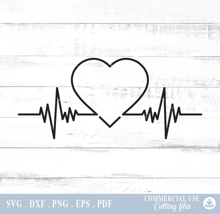 Heart Beat Svg, Heartbeat Svg, Heart Beat Clipart Png, for Cricut ...