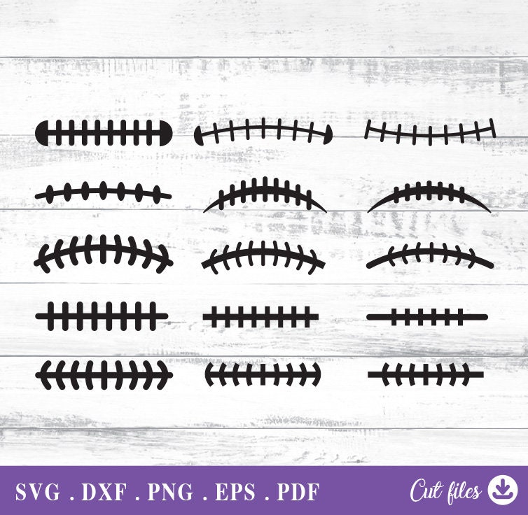 Football Laces Svg, Sport Clipart, for Cricut Silhouette, Svg, Dxf, Eps ...