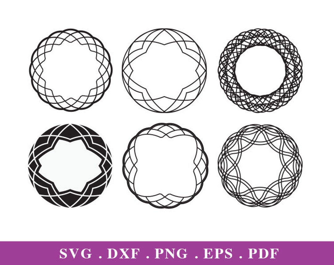 Geometric Circles Svg, for Cricut Silhouette Svg, Dxf, Eps, Png - Etsy