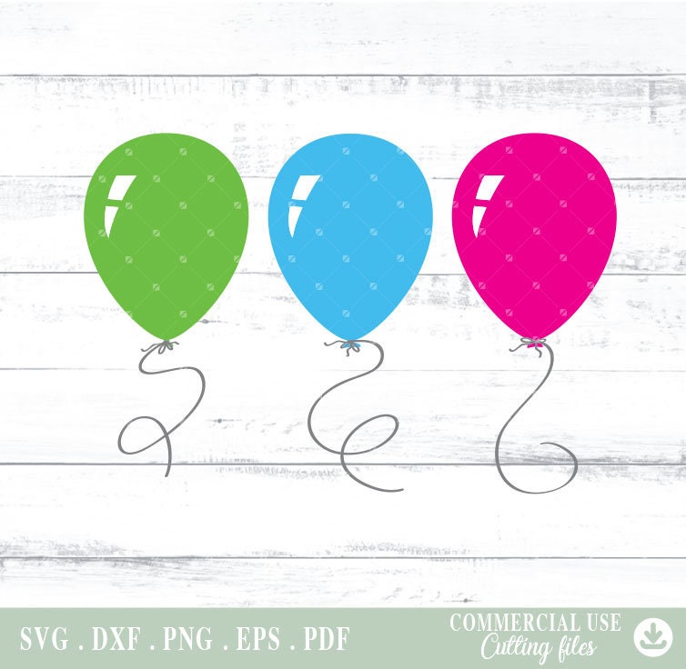 Balloons, Birthday SVG, Party SVG, Birthday Party, Digital File Png ...
