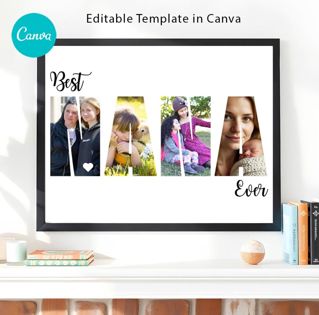 Nana Photo Frame, Nana Photo Collage, Personalized Nana Frame, Nana ...