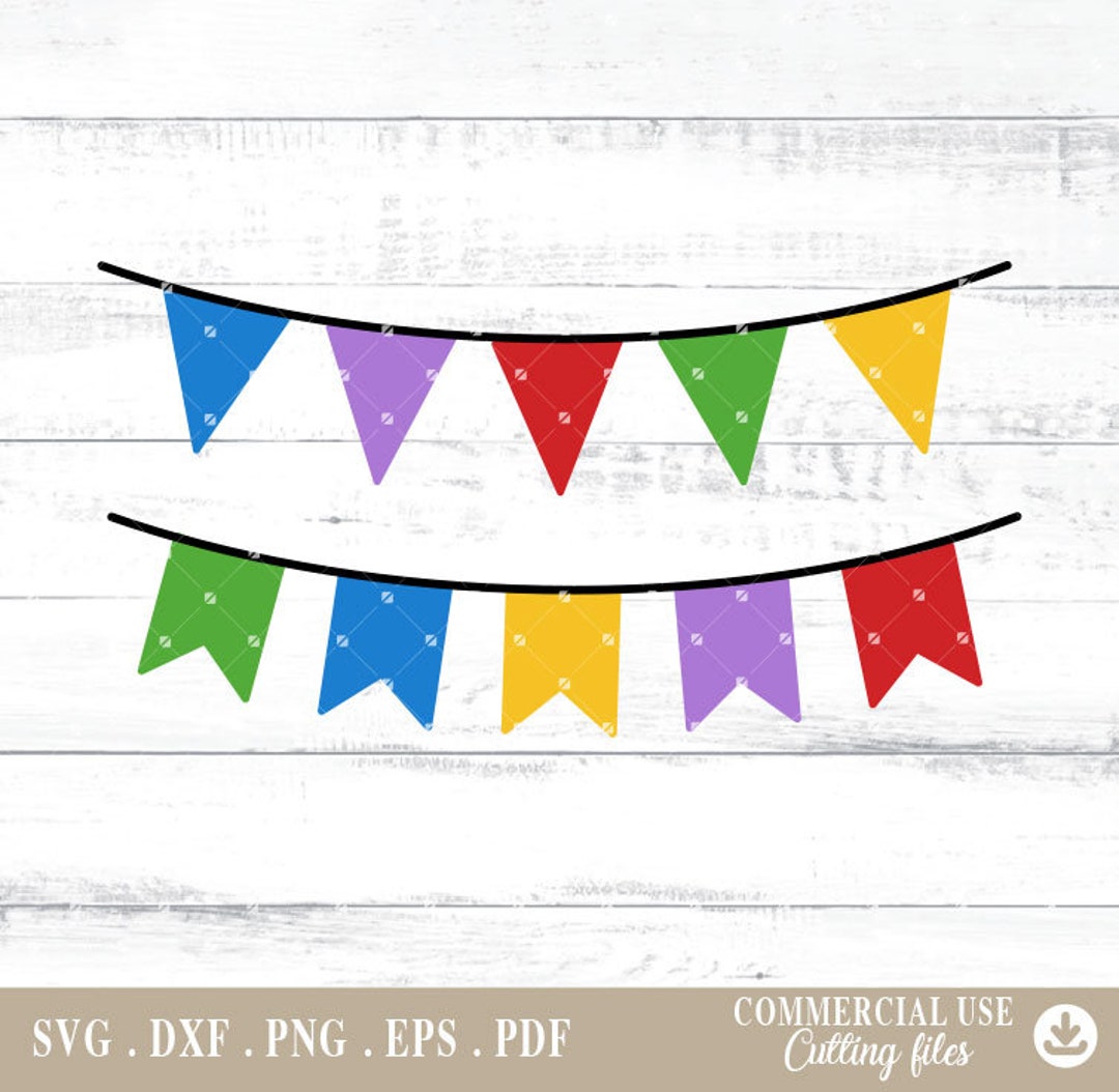 Birthday Banner Svg, Banner Clipart, Party Banner Svg, Flag Svg, Svg ...
