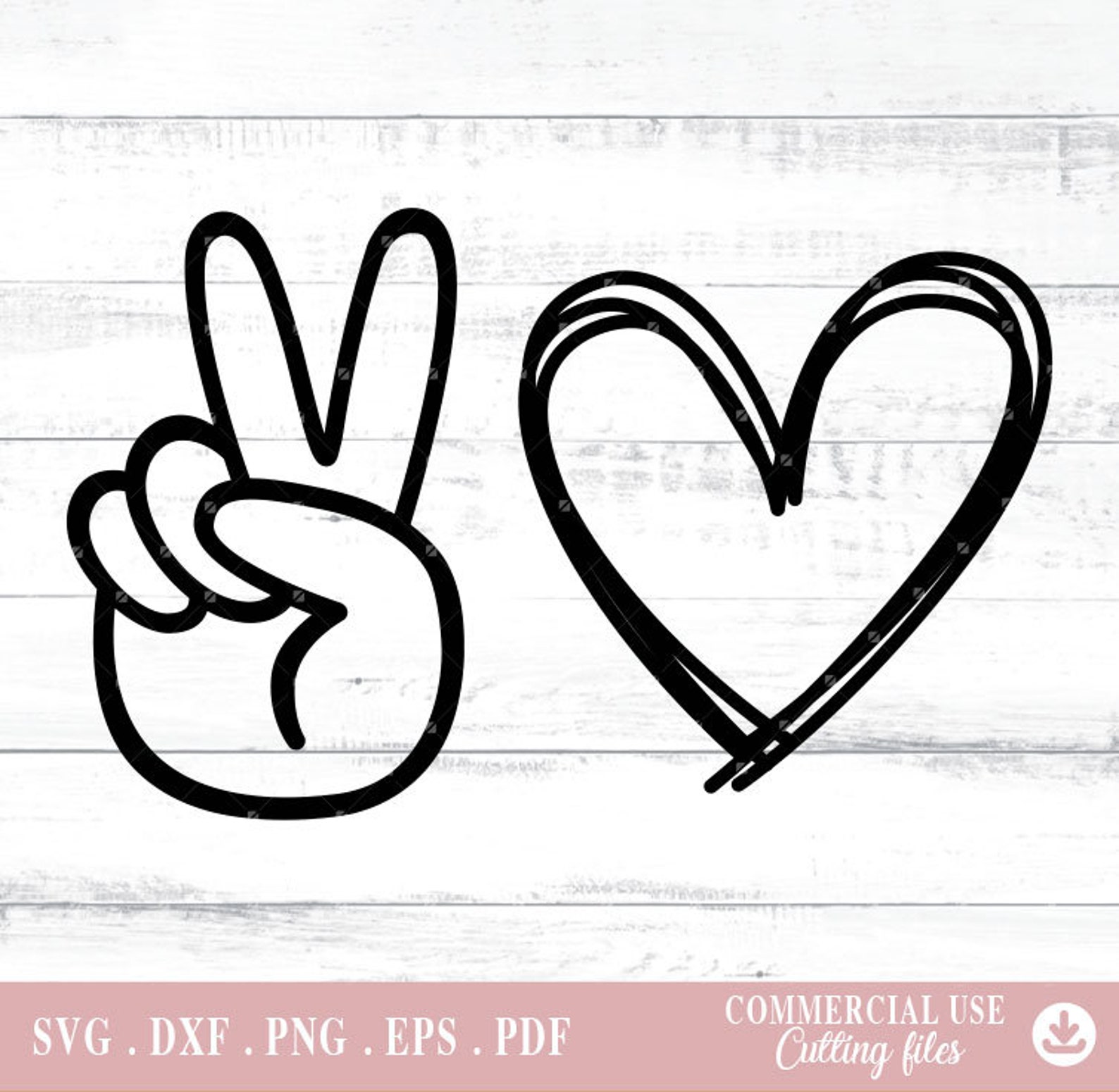 Peace Love Sign Svg Peace And Love Svg Peace Hand Svg Peace Etsy México
