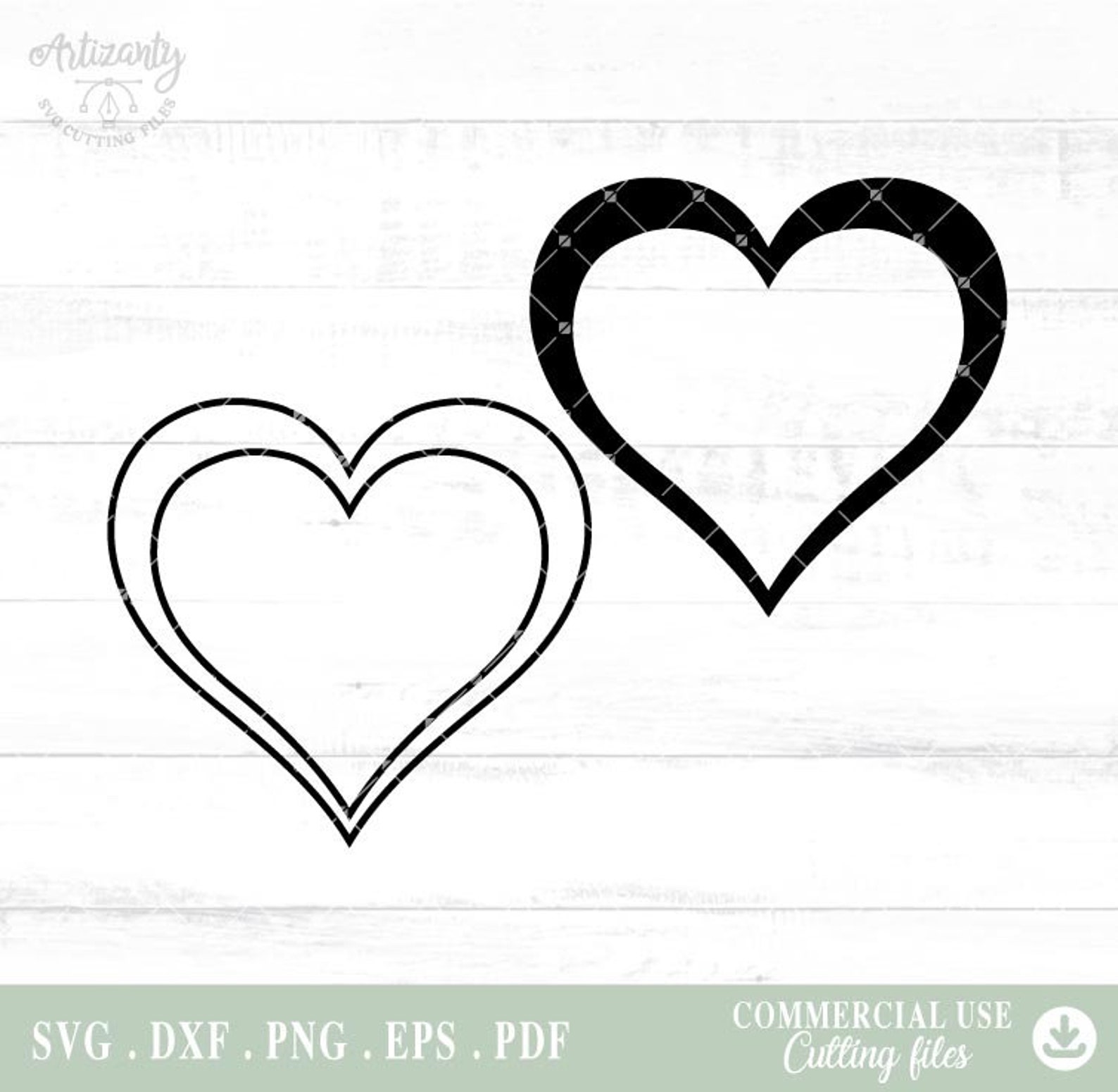 Heart Svg Outline Heart Svg Heart Clipart Outline Heart - Etsy