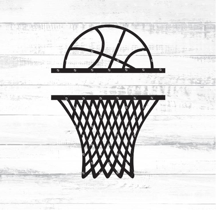 Basketball Hoop Monogram Svg Basketball Svg Basketball and - Etsy