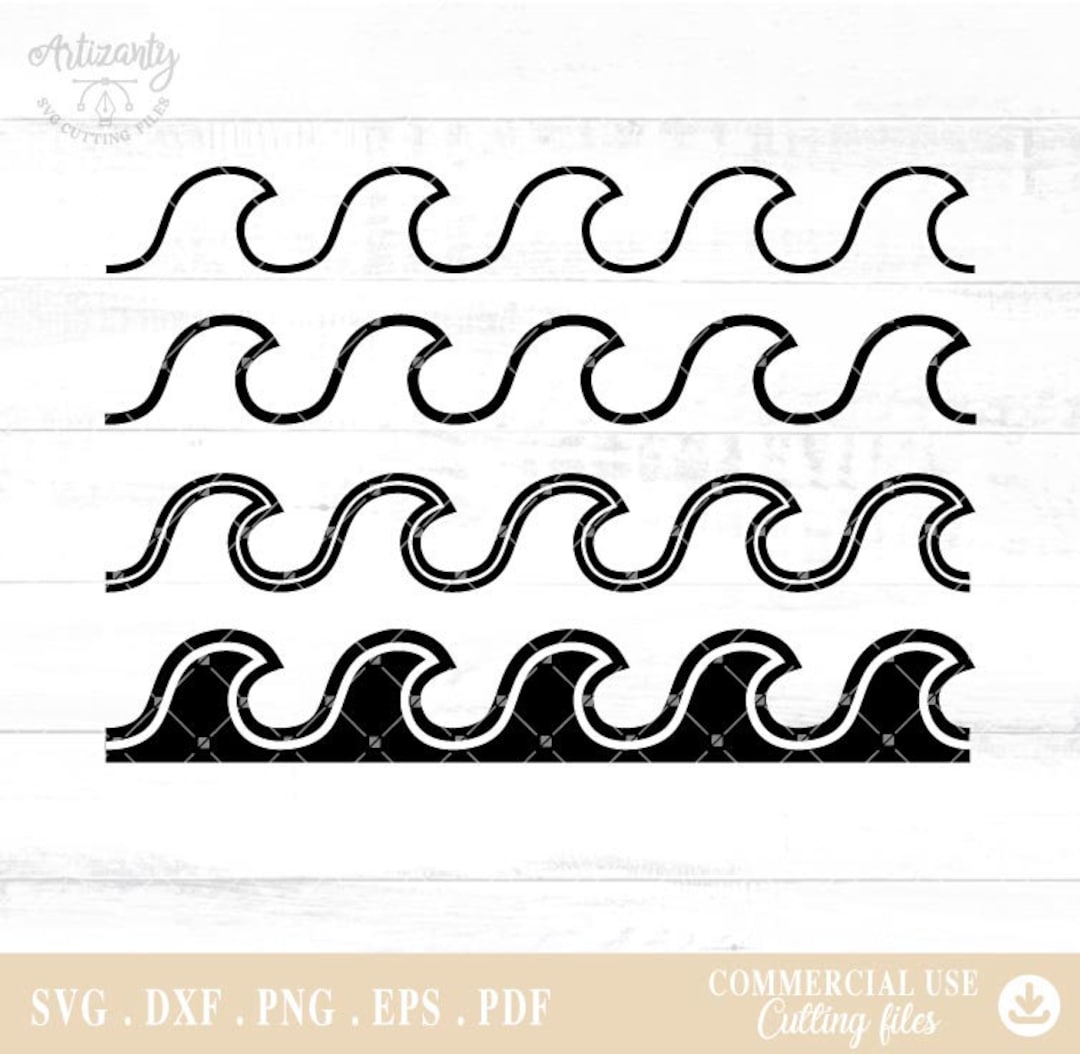 Wave Svg , Wave Svg Bundle, Beach Svg, Wave Cricut Svg, Sea Waves Svg ...
