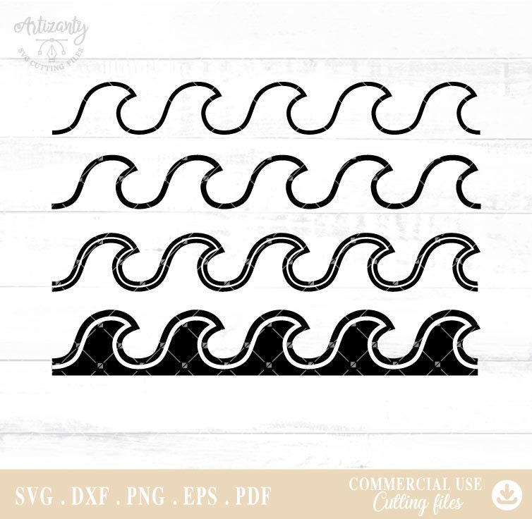Wave Svg Wave Svg Bundle Beach Svg Wave Cricut Svg Sea - Etsy