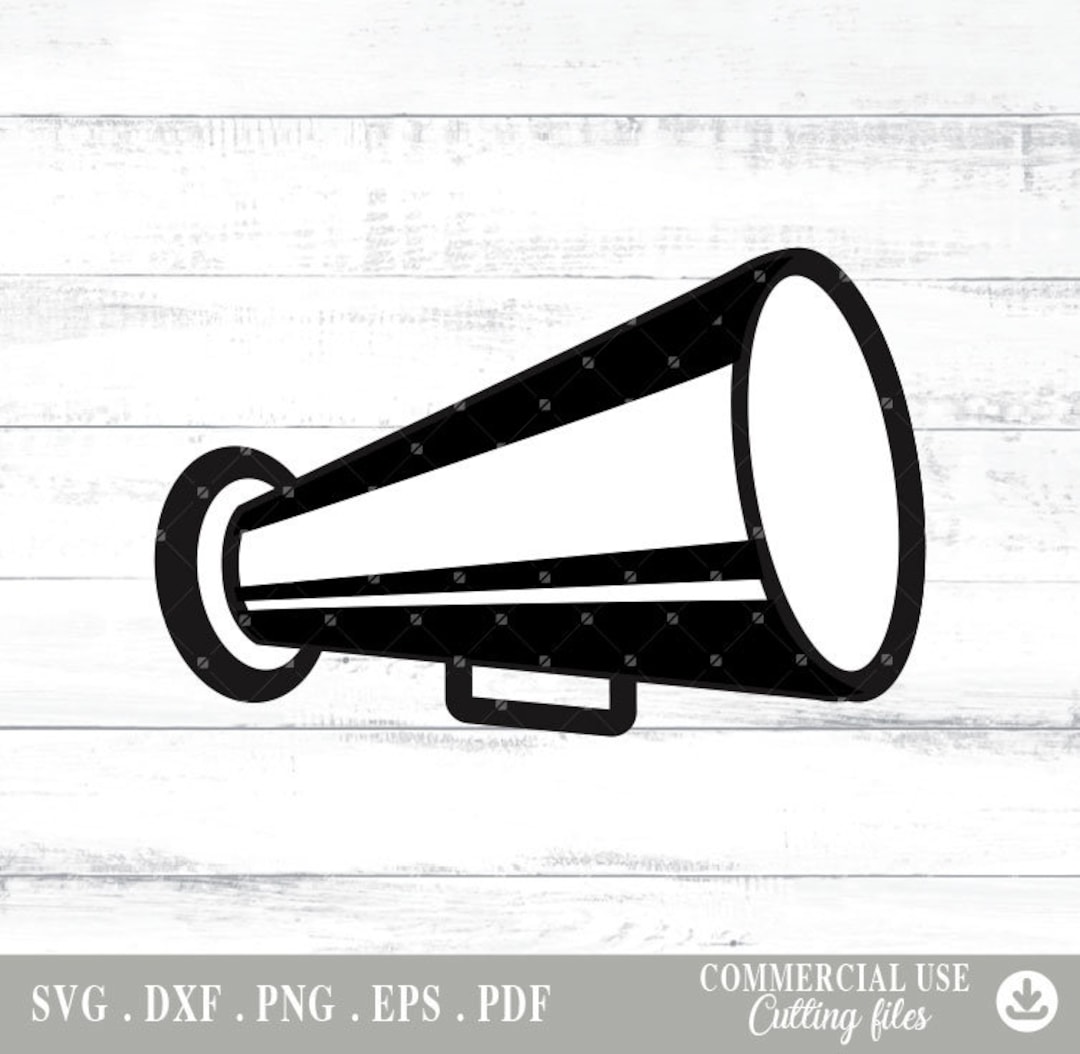 Cheer Megaphone Svg Megaphone Svg Megaphone Clipart Digital File Png