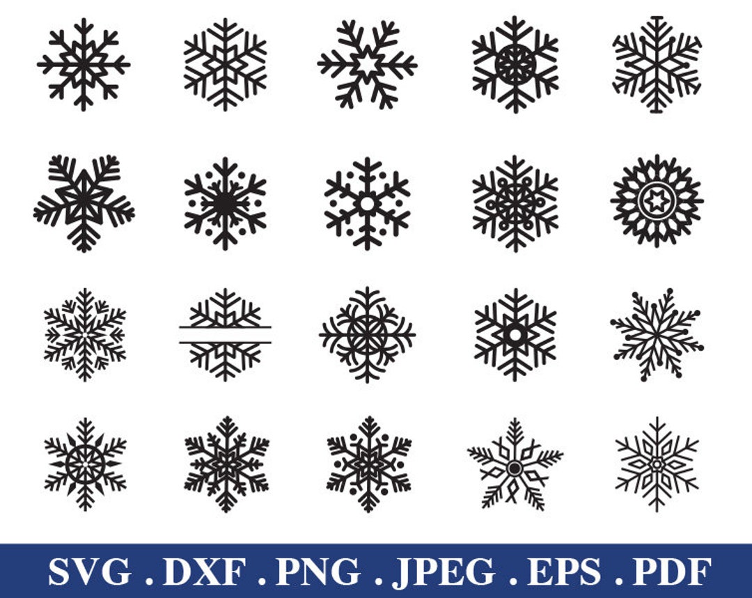 Snowflake Bundle Svgchristmas Snowflake Svg Cut File Pour Etsy