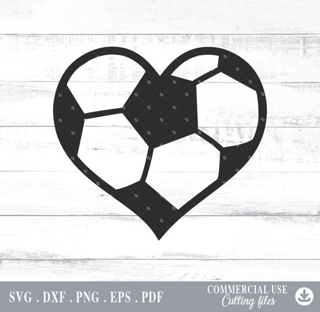 Soccer Heart Svg, Soccer Svg, Sports Heart Svg, Heart Svg, Soccer Png ...