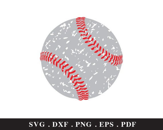 Baseball Ball Svg Distressed Baseball Svg for Cricut | Etsy