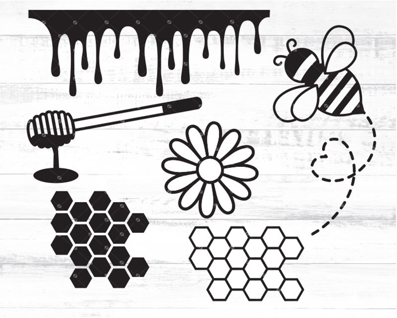 Honey Bee Bundle Svg Cutting Files Honeydripper Svg Bee Svg - Etsy
