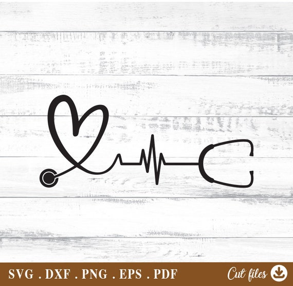 Heart Stethoscope Svg Nurse Stethoscope for Cricut - Etsy
