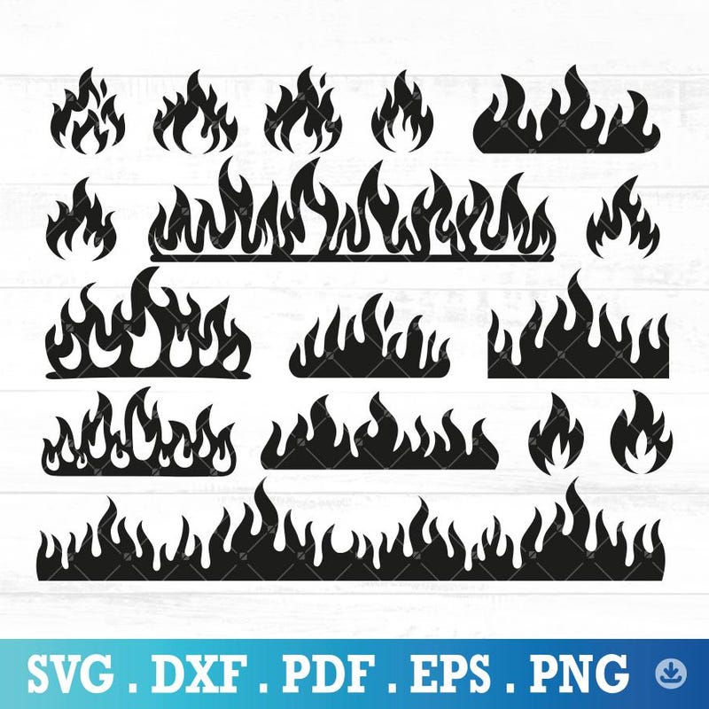 Flames Svg - Etsy