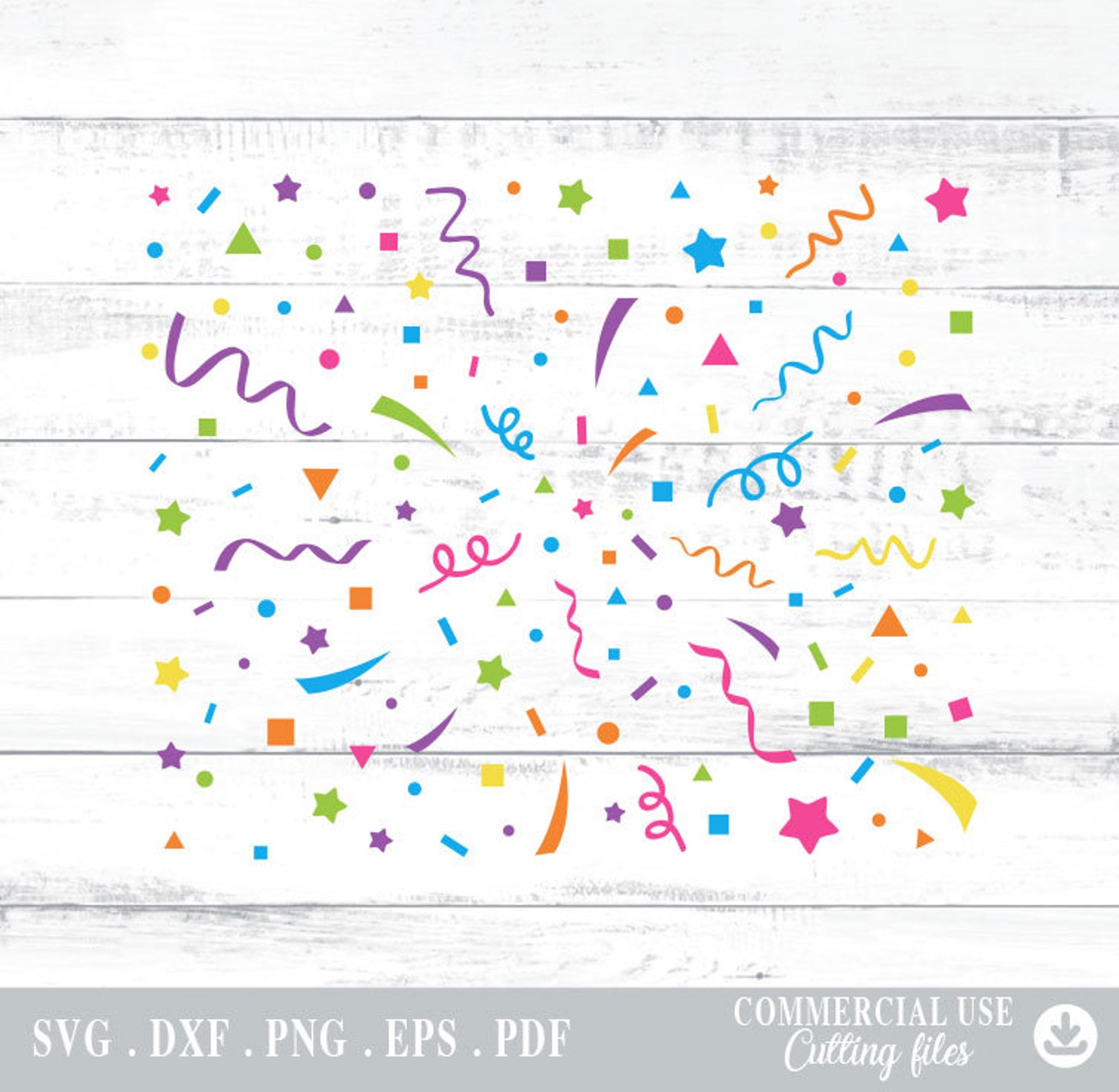 Confetti Clipart, Confetti Birthday Svg, Confetti Svg, Confetti Pattern ...