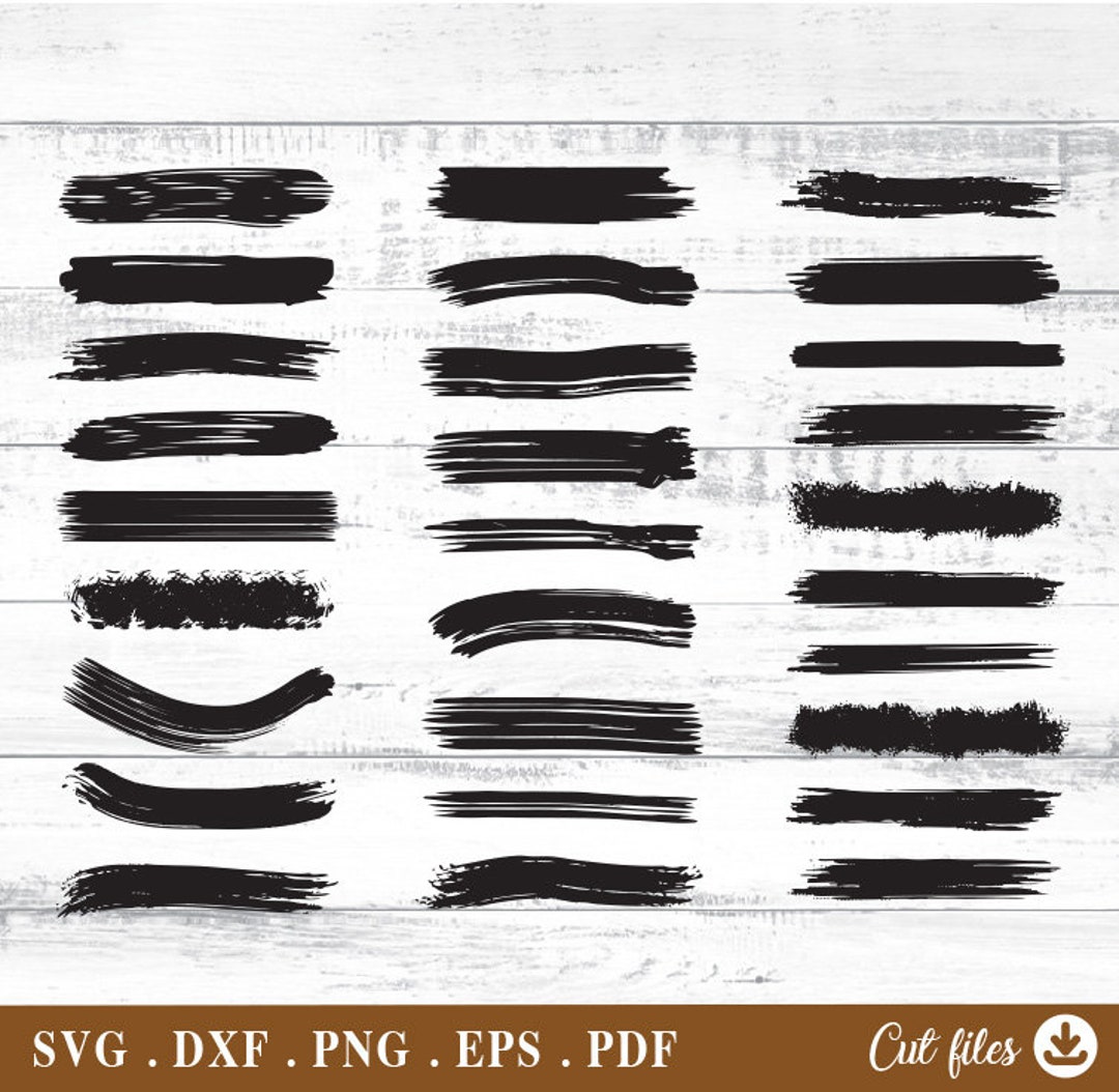 Paint Brush Strokes Svg, Svg for Shirts, for Cricut Silhouette ...