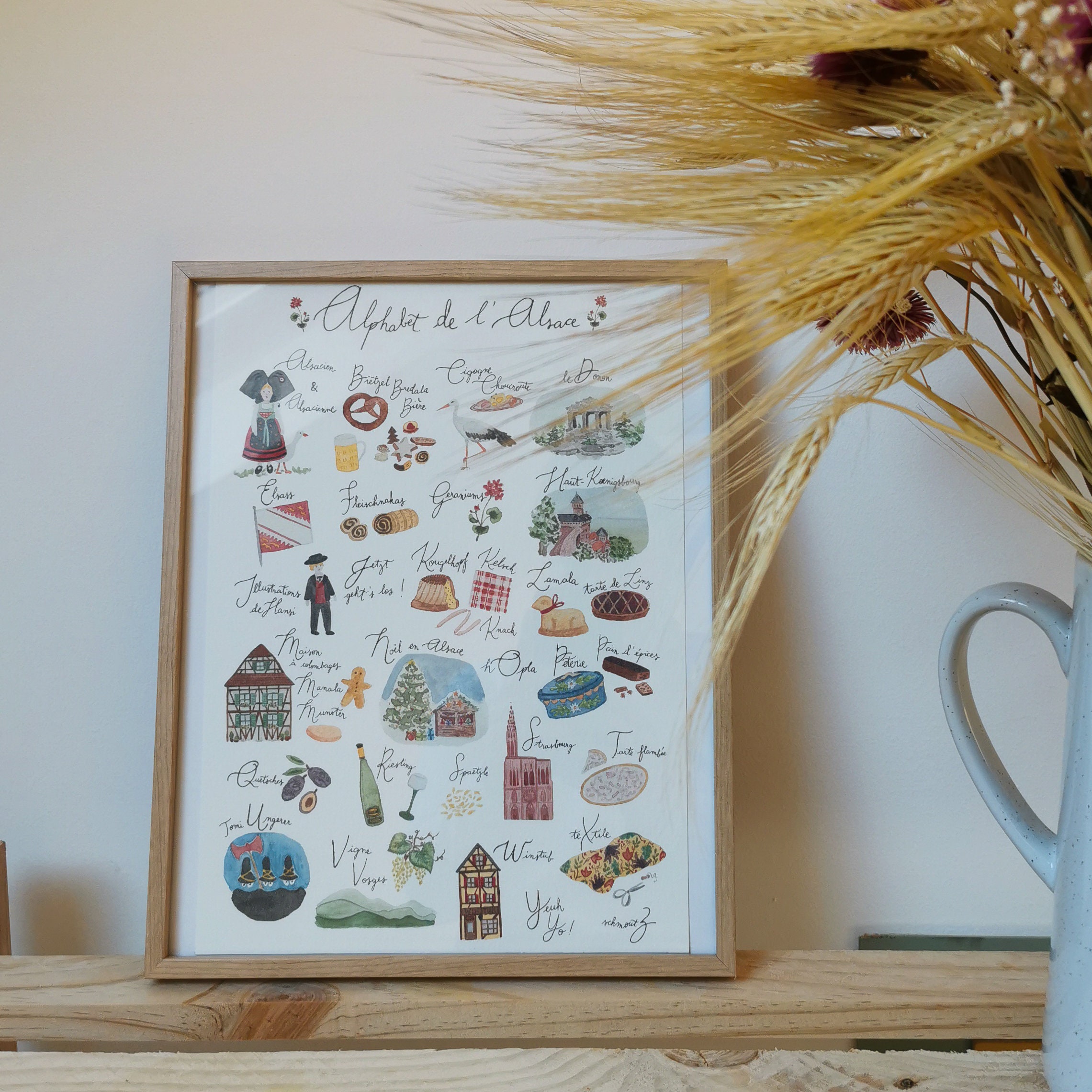 Alphabet de l'Alsace - Abécédaire de l'Alsace - Etsy France